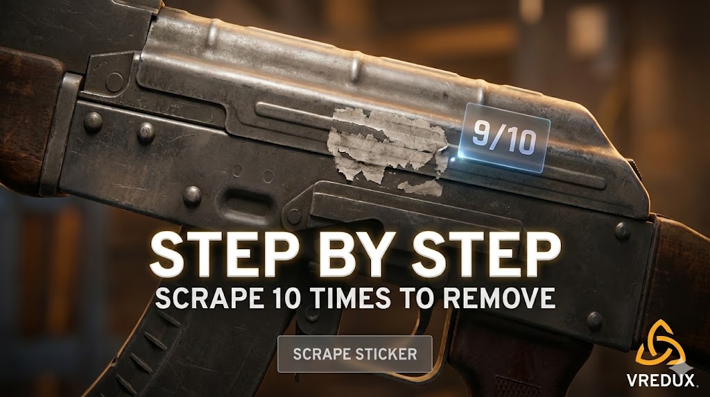 Can you remove stickers in CS2 (CS:GO): how to scrape skin | VREDUX.COM