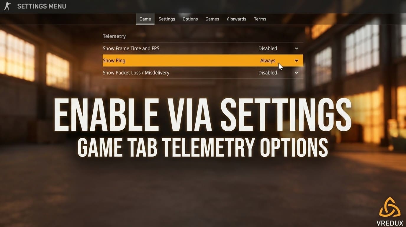 CS2 (CS:GO) net graph command: telemetry, ping, show console network ...